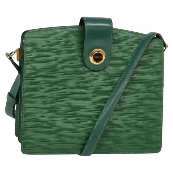 Louis Vuitton | Bags | Louis Vuitton Epi Capuchin Shoulder Bag Green ...